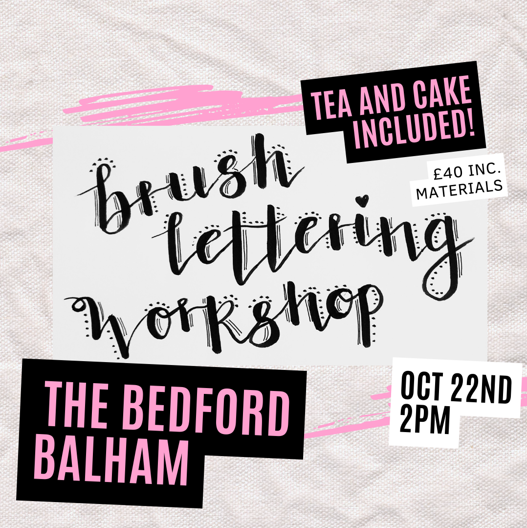 Beginners Brush Lettering Workshop - The Bedford Pub London